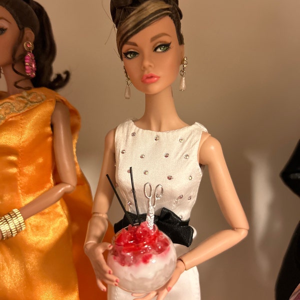 ONE 1:6 Scale MIMOSA Cocktail Drink With Orange Slice in Crystal Look ...