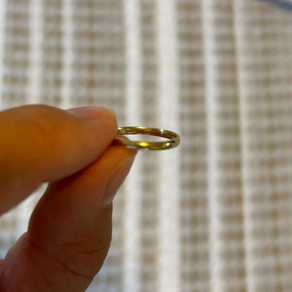 14k Solid Yellow Gold Domed Wedding Band 2mm 8mm Gold Ring Classic Dome ...