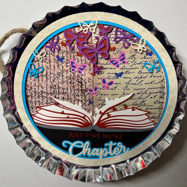 3D Book With Butterflies Shadow Box, Floral Layered Paper Art, 3D ...