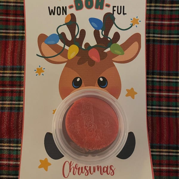 Christmas Play Doh Holder Reindeer, Printable Holiday Class Gifts, Play ...
