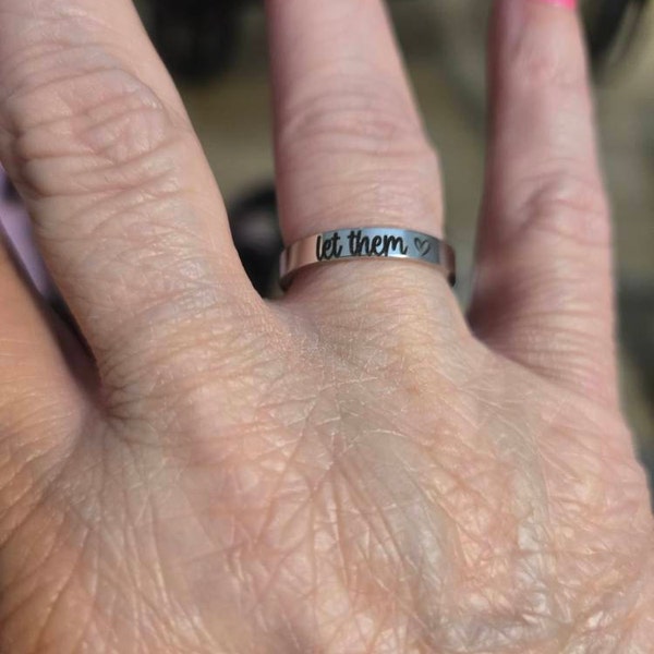 Scripture Ring, Bible Verse Ring, Cross Ring, Faith Ring, Skinny ...