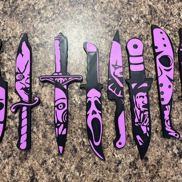 Horror Set Splatter White! Plastic 8 Pieces Ghostface,chucky, Freddy ...