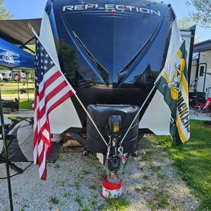 Camper Double Flag Pole Mount RV Flag Holder - Etsy