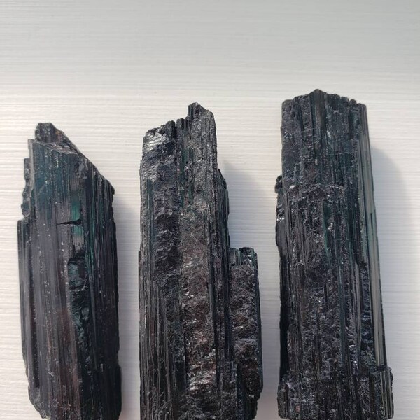 Black Tourmaline Crystal - Black Tourmaline Raw Log - Rough Black ...