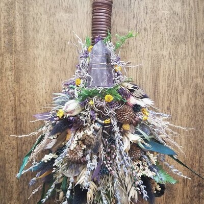 Witch Broom. Floral Broom. Altar Broom. Witchy. Floral Besom. - Etsy