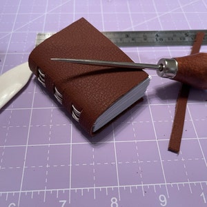 DIY Bookbinding Kit Miniature Leatherbound Books, Including Full ...