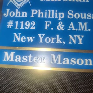 R.A.M. Officer or Members Over the Pocket Name Badge Style W/changeable ...