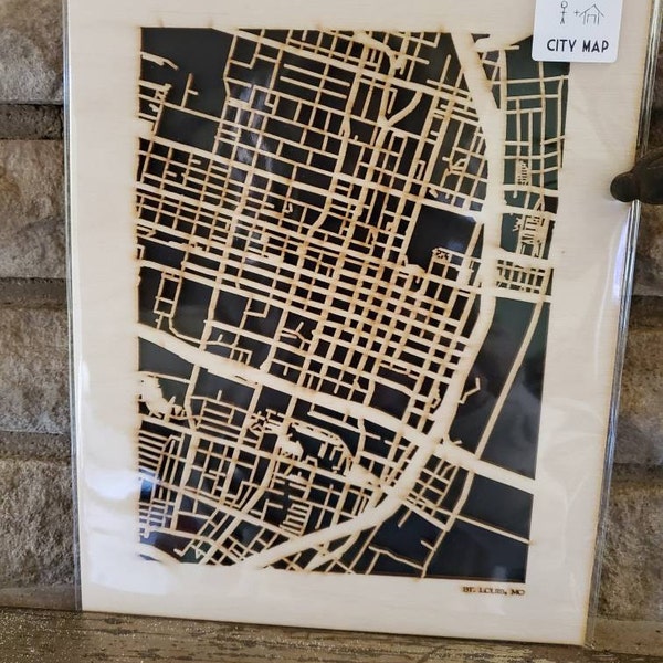 Wooden City Street Maps, Perfect Gift for Office, Home, or Even Airbnb ...