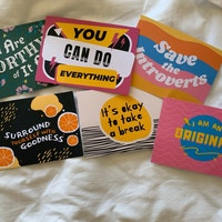 Set of 8 Mini Art Prints. Print Set Positivity. Inspiration Postcard ...