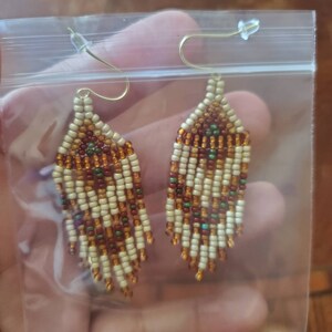 Small Turquoise and Terra Cotta Native American Fringe - Etsy