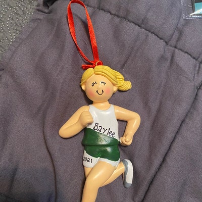 PERSONALIZED Track and Field Ornament / Girl Cross Country Runner ...