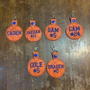 Basketball Keychain, Basketball Team Key Fob, Basketball Accessory ...