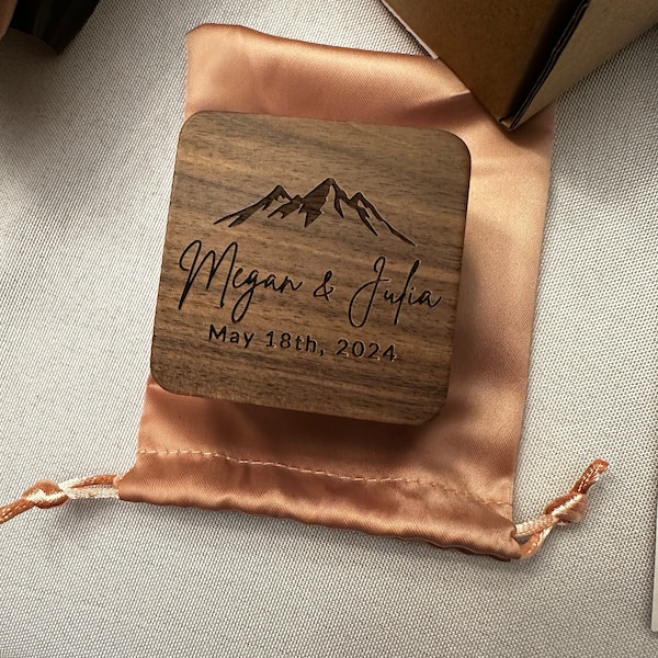 Wooden Ring Box With Custom Name, Personalized Engagement Ring Box ...
