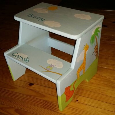 Woodland Friends Fox and Owl Décor Step Stool Nursery Girl - Etsy