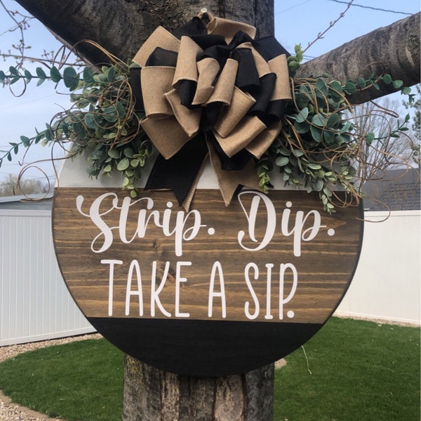 Cozy Cabin Round Welcome Sign, Rustic Farmhouse Décor, Front Porch ...