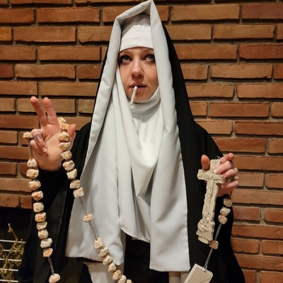 Custom Made Nun Costume Fancy Dress Garment Robe & Headset - Etsy