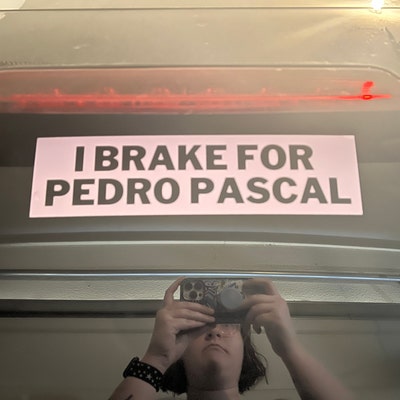 I Brake for Pedro Pascal Bumper Stickers, Pedro Pascal Merch, Cool ...