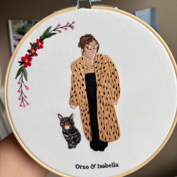 Custom Embroidered Portrait | Family Portrait | Friends Portrait ...