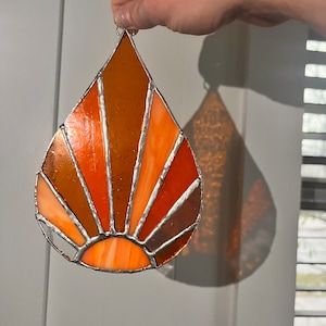 Sun Ray Drop Stained Glass Pattern, Stained Glass Patterns, Digital ...