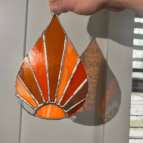 Sun Ray Drop Stained Glass Pattern, Beginner Stained Glass Patterns ...