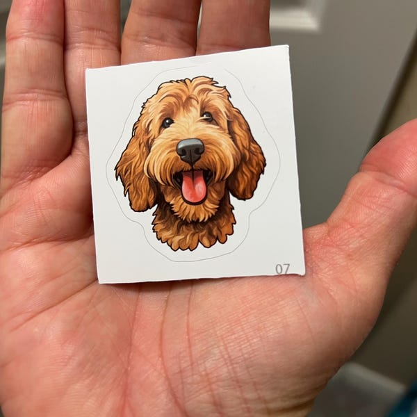 Lively Golden Doodle | Sticker | Personalize | Limited Edition | Decal ...