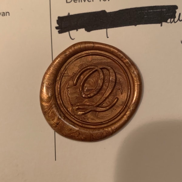 Alphabet Letter Wax Seal Stamp // Cursive Script Calligraphy Initial ...