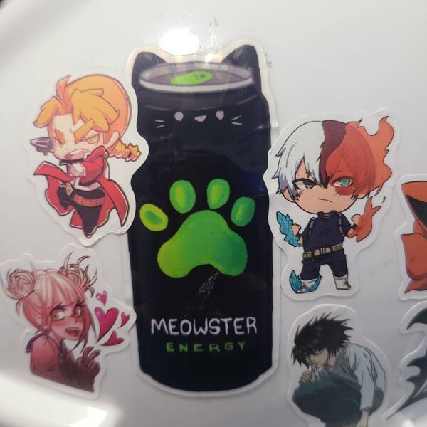 Cute Meowntain Mew Sticker | Cat Soda Sticker | Water Resistant Sticker ...