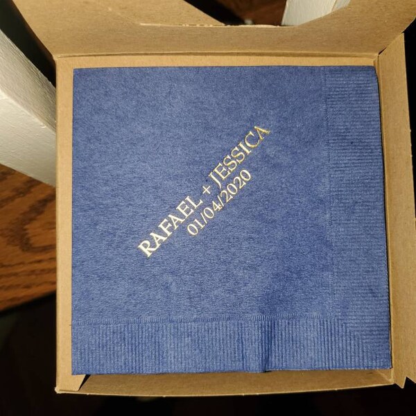 Personalized Cocktail Napkins || Wedding Engagement Party Personalized ...