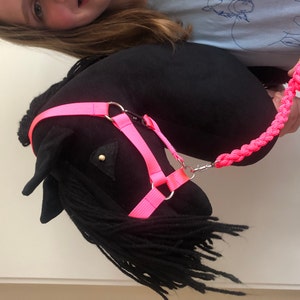 Red SOFT Halter / Collar for Hobby Horse With a Twisted Baumwolle Rope ...