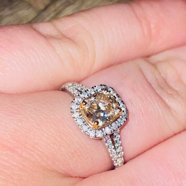 Emily Ratajkowski Celebrity Engagement Ring Princess and Pear Cut ...