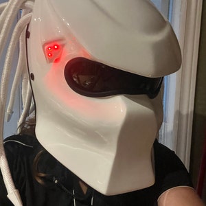 Predator Motorcycle Helmet Custom Full White Gloss dot & Ece Approved ...