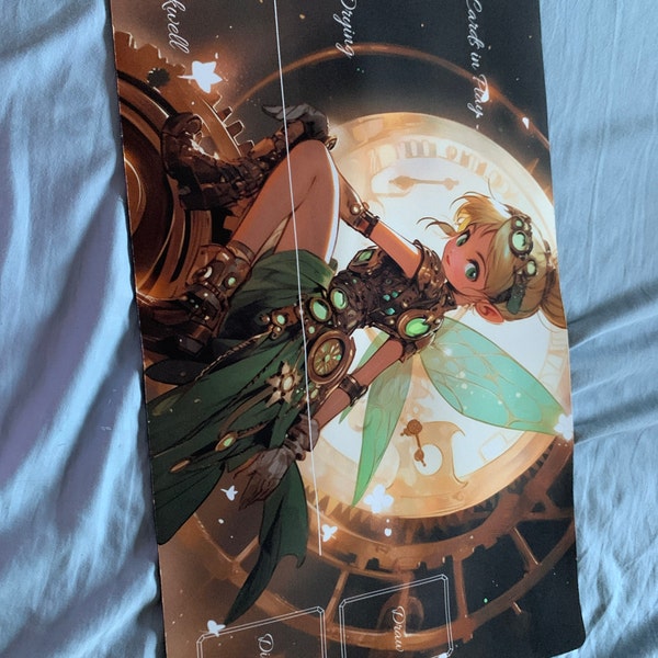 Lorcana Playmat With Zones, Tinkerbell Themed Card Playmat, Unofficial ...