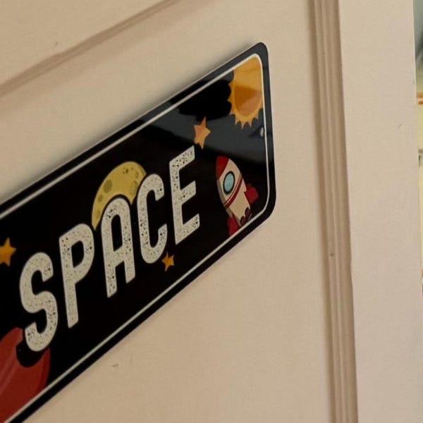 Kid Space Sign, Space Kid Room Sign, Astronaut Sign, Personalized Child ...