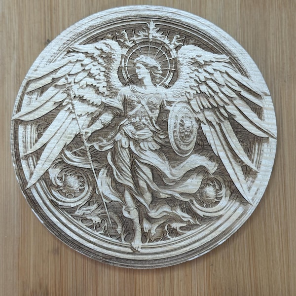 Archangel Michael 3D Illusion Laser Engraving File (digital Download ...