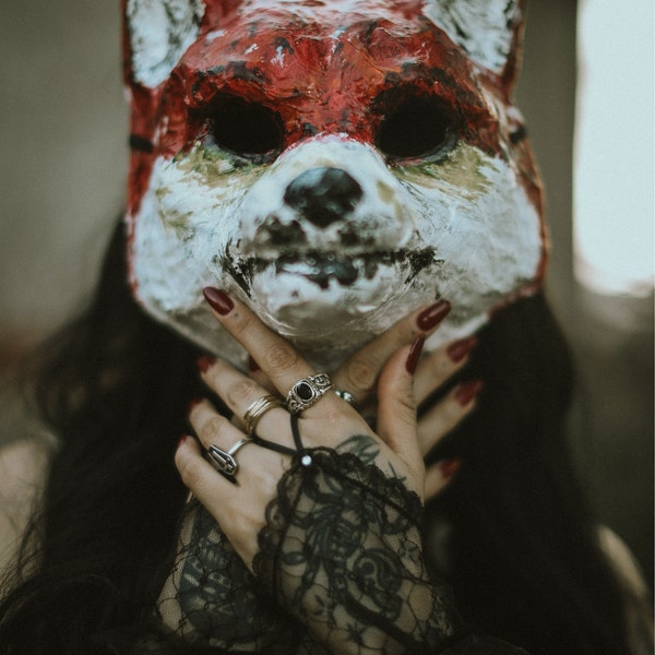 Original Paper Mache Mummified Corpse Zombie Mask,horror Mask,gore Mask ...