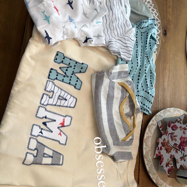 Colorful Varsity Letter Arch TEACH Embroidered Sweatshirt Simple ...