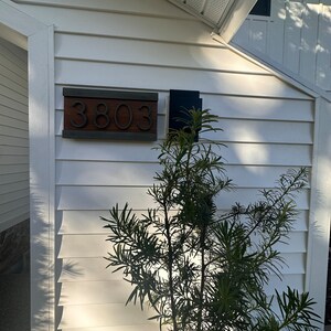 Highland Rust House Numbers, Modern House Numbers Sign, Steel Address ...