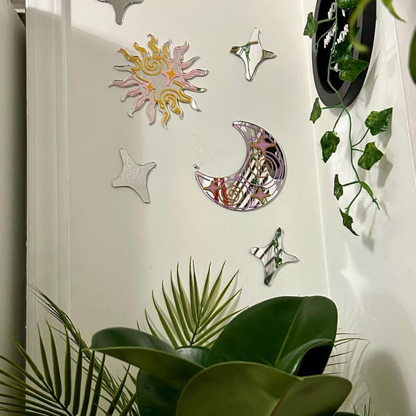 Groovy Moon & Sun Mirror Bundle - Etsy