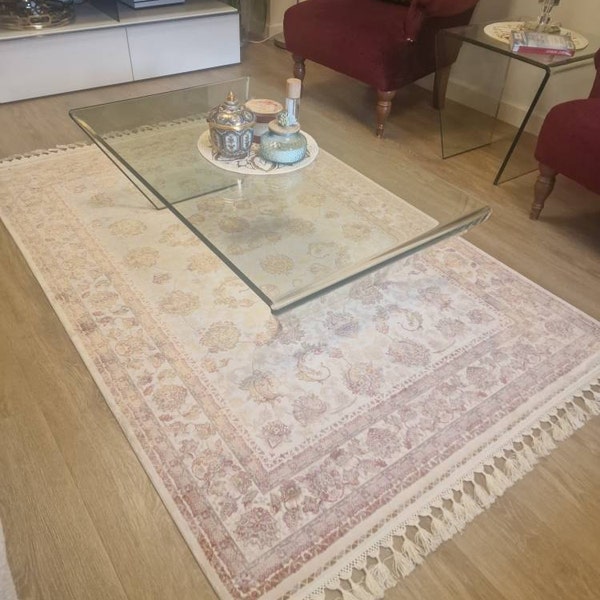 3x5ft Mini Silk Rug Authentic Rug, Blue Persian Design Silk Rug, High ...