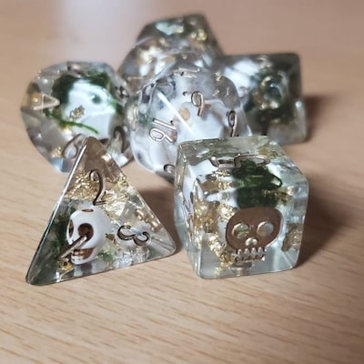 HEADHUNTER Dnd Dice Set for Dungeons and Dragons Ttrpg, SKULL Dice ...