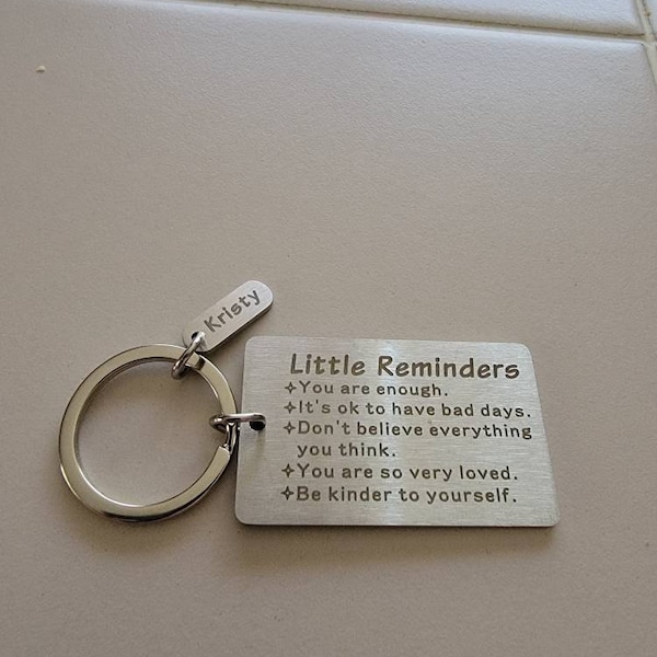 Little Reminders Keychain, Mental Health Gift, You Are Enough ...
