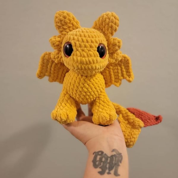 Eclipse the Baby Fury Dragon PDF Crochet Pattern - Etsy