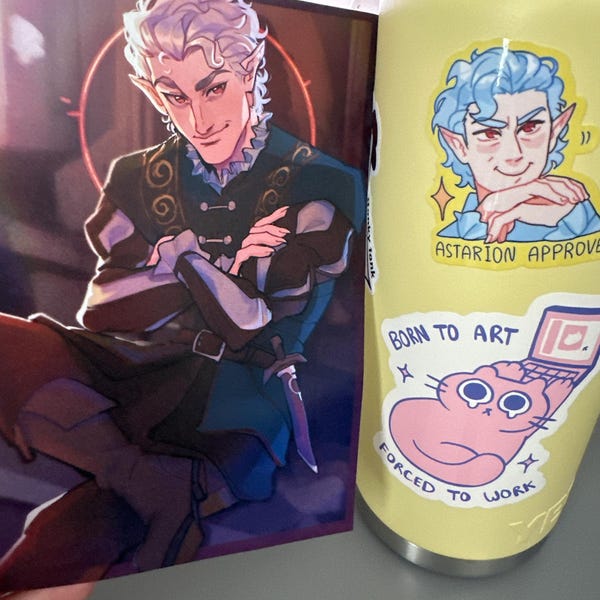 Baldur's Gate 3 Astarion Vinyl Sticker - Etsy