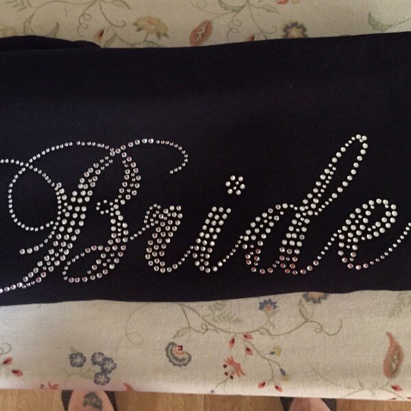 CHOOSE Bridal Rhinestone Iron on Transfer Hotfix Bling DIY- Bride ...
