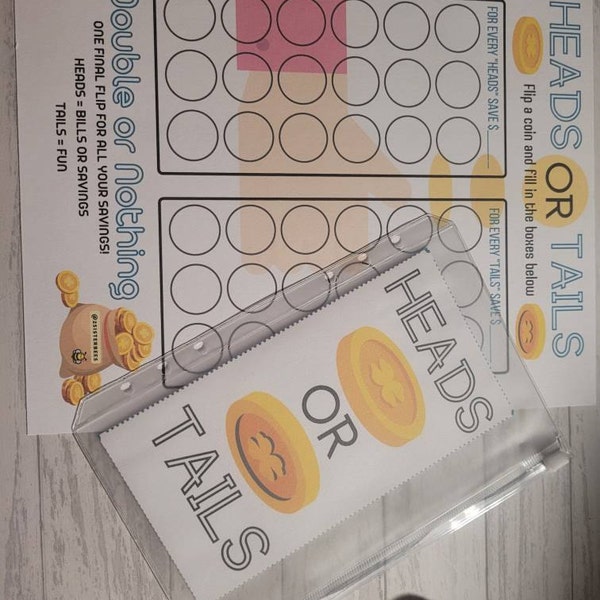 HEADS or TAILS Coin Savings Tracker | Mini Game Play & SAVE | Cash ...
