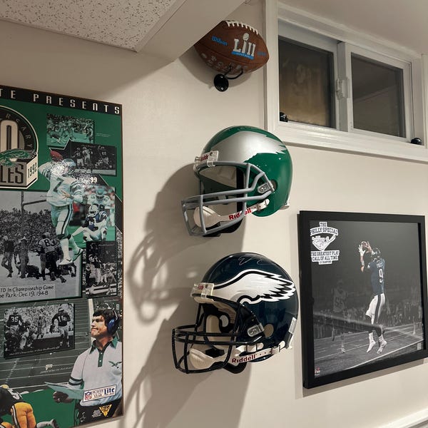 Full Size Helmet Holder, NFL, Mount, Hanger, Screw Mount, Football ...