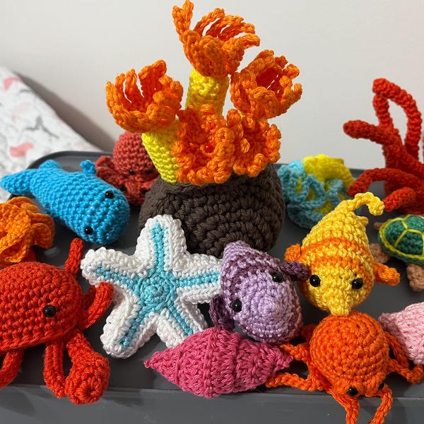 Aquarium Wonders Crochet Bundle, Starfish Pattern, Fishes Pattern ...