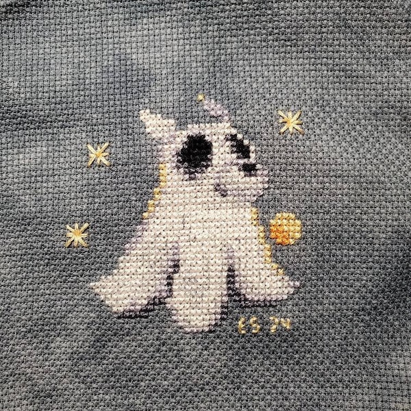 Dog Ghost, Halloween Cross Stitch Pattern, Doggo, Puppy, Witch, Ghost ...