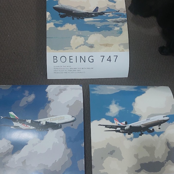 United Airlines Boeing 747 Poster - Fine Aviation Artwork - Fantastic ...