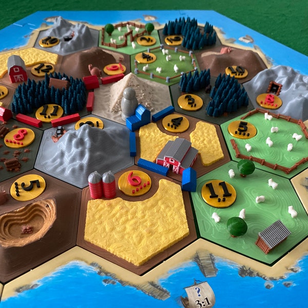 3D Catan Pasture Tile to Produce Wool - Etsy Canada